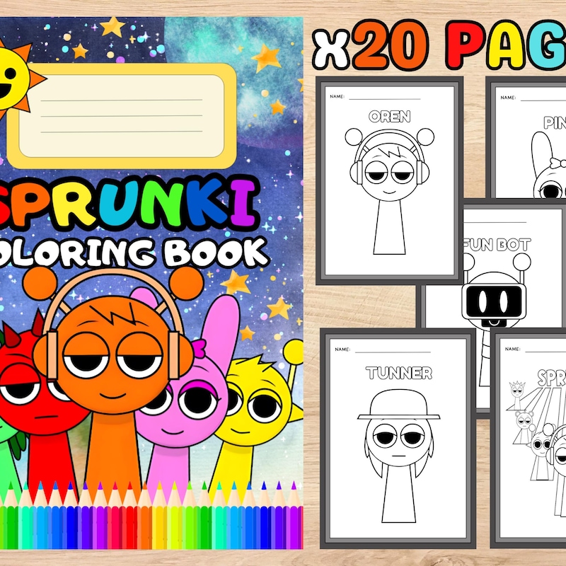 Sprunki Coloring Pages - Etsy