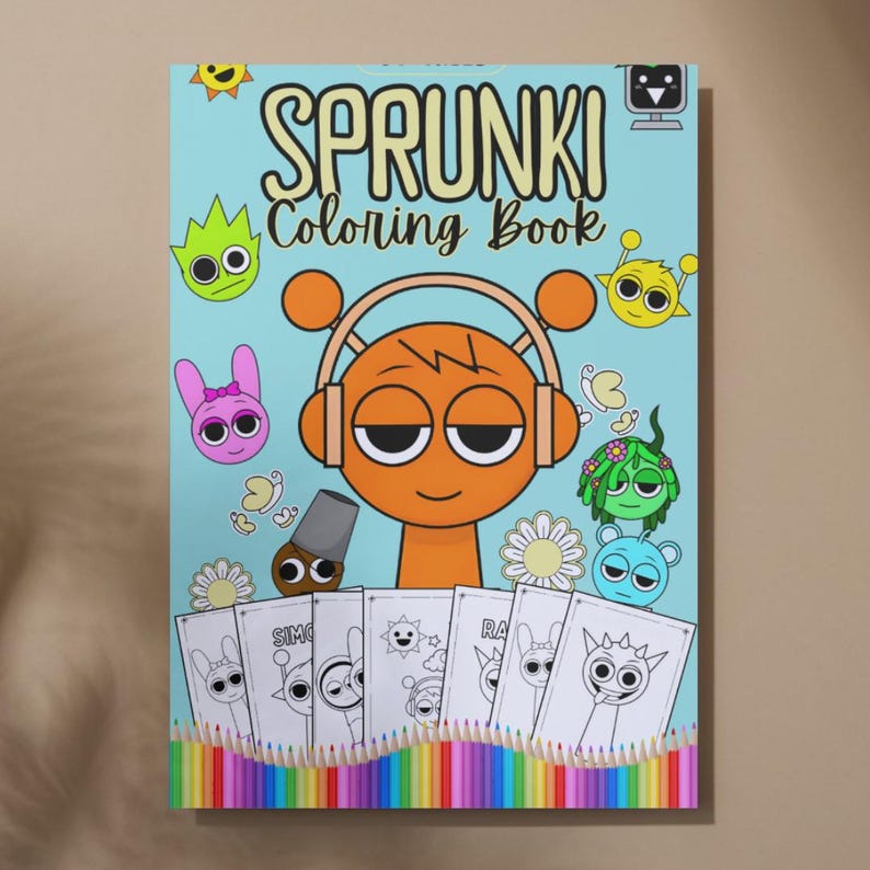 50 Sprunki Characters Printable Coloring Pages A4 Coloring Book Kids ...
