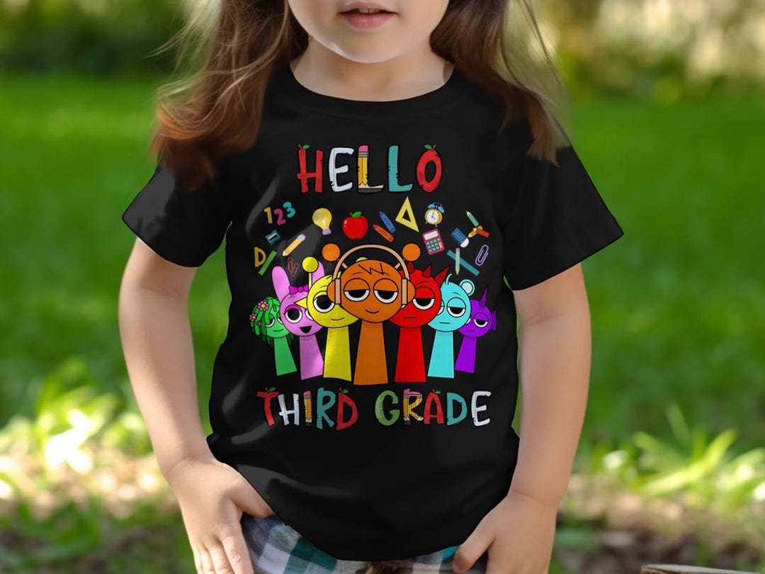 Sprunki Hello Third Grade PNG: Back to School Sprunki 3rd Sublimation ...