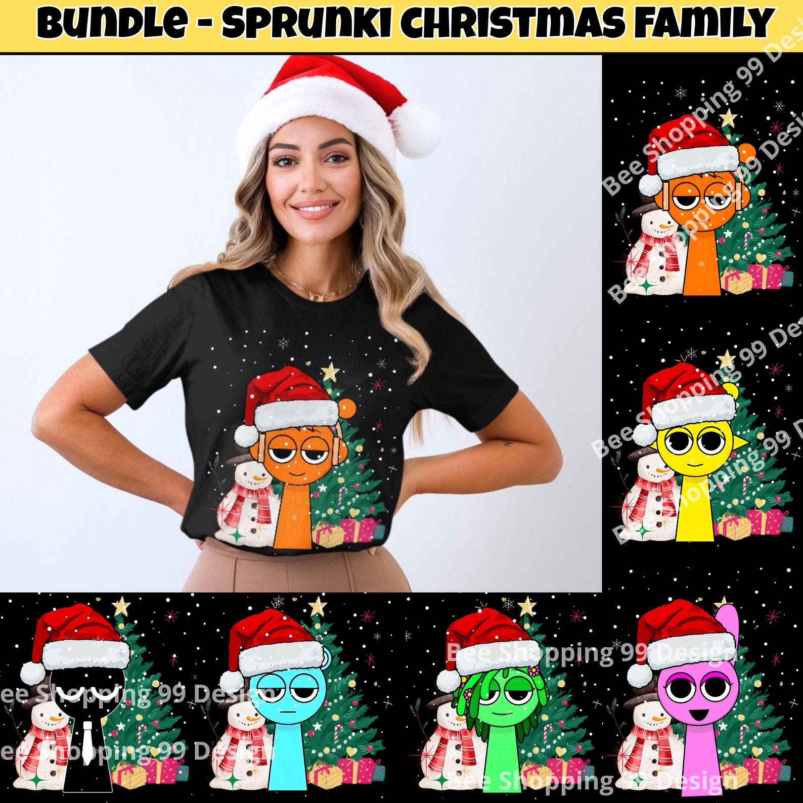 Sprunki Christmas 2026 Bundle | 6 Designs | Cute Sprunki Family ...