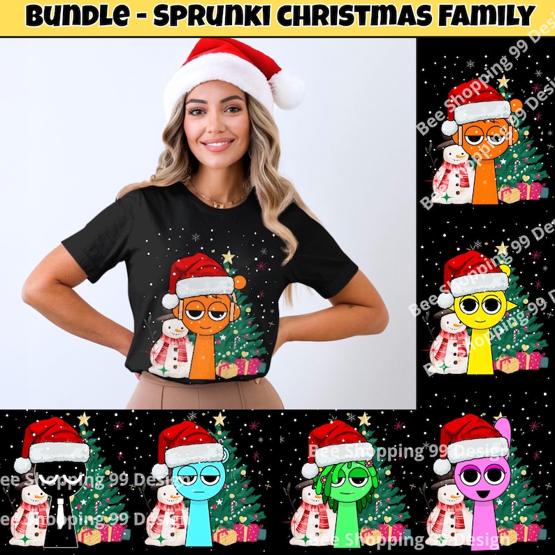 Sprunki Christmas 2026 Bundle | 6 Designs | Cute Sprunki Family ...