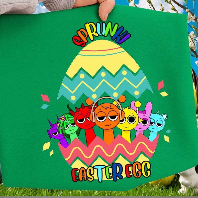 Sprunki Easter Shirt Design PNG, Sprunki Easter Egg, Sprunki Egg Hunt ...