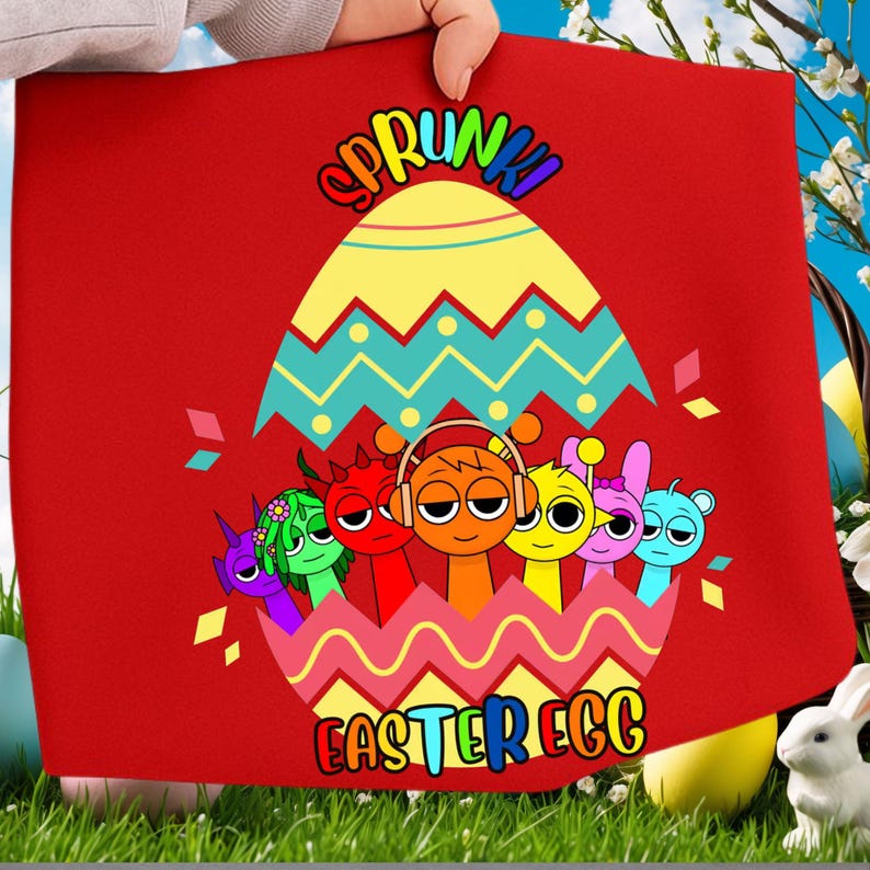 Sprunki Easter Shirt Design PNG, Sprunki Easter Egg, Sprunki Egg Hunt ...