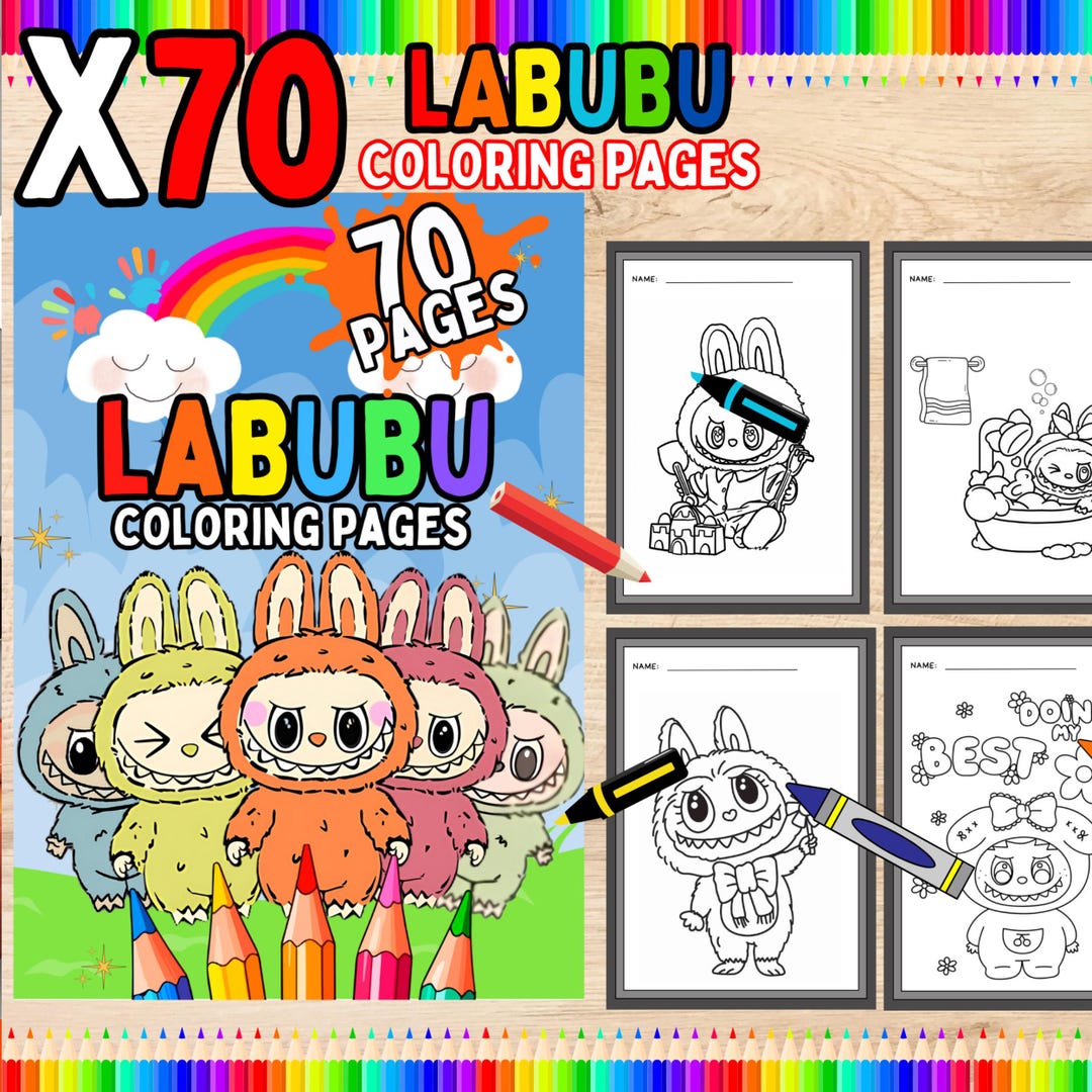 70 LABUBU Coloring Pages Pdf ,cute LABUBU Characters Coloring Pages ...
