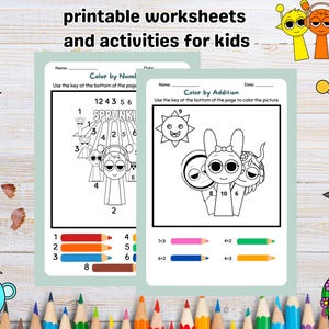 Sprunki Themed Printable Activity Book, Fun Sprunki Pages for Kids ...