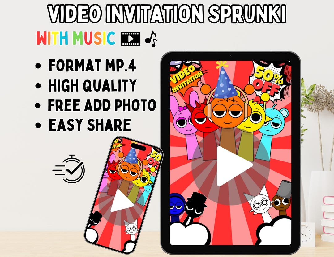 Sprunki Birthday Party Video Invitation With Music ,sprunki Birthday ...