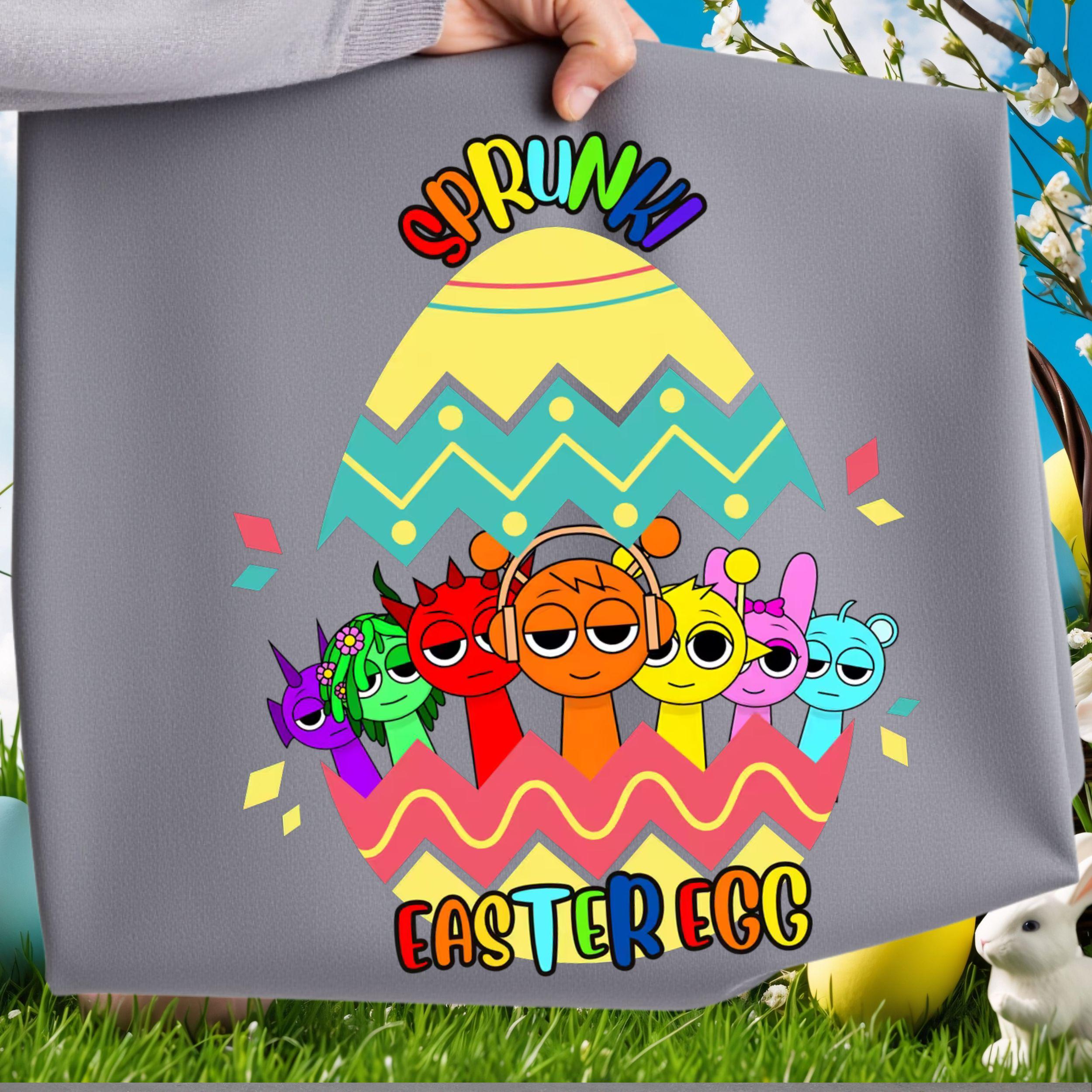 Sprunki Easter Shirt Design PNG, Sprunki Easter Egg, Sprunki Egg Hunt ...