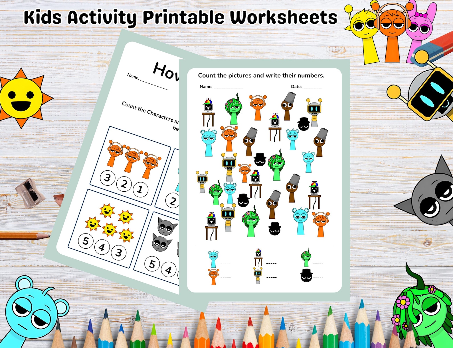 Sprunki Themed Printable Activity Book, Fun Sprunki Pages for Kids ...