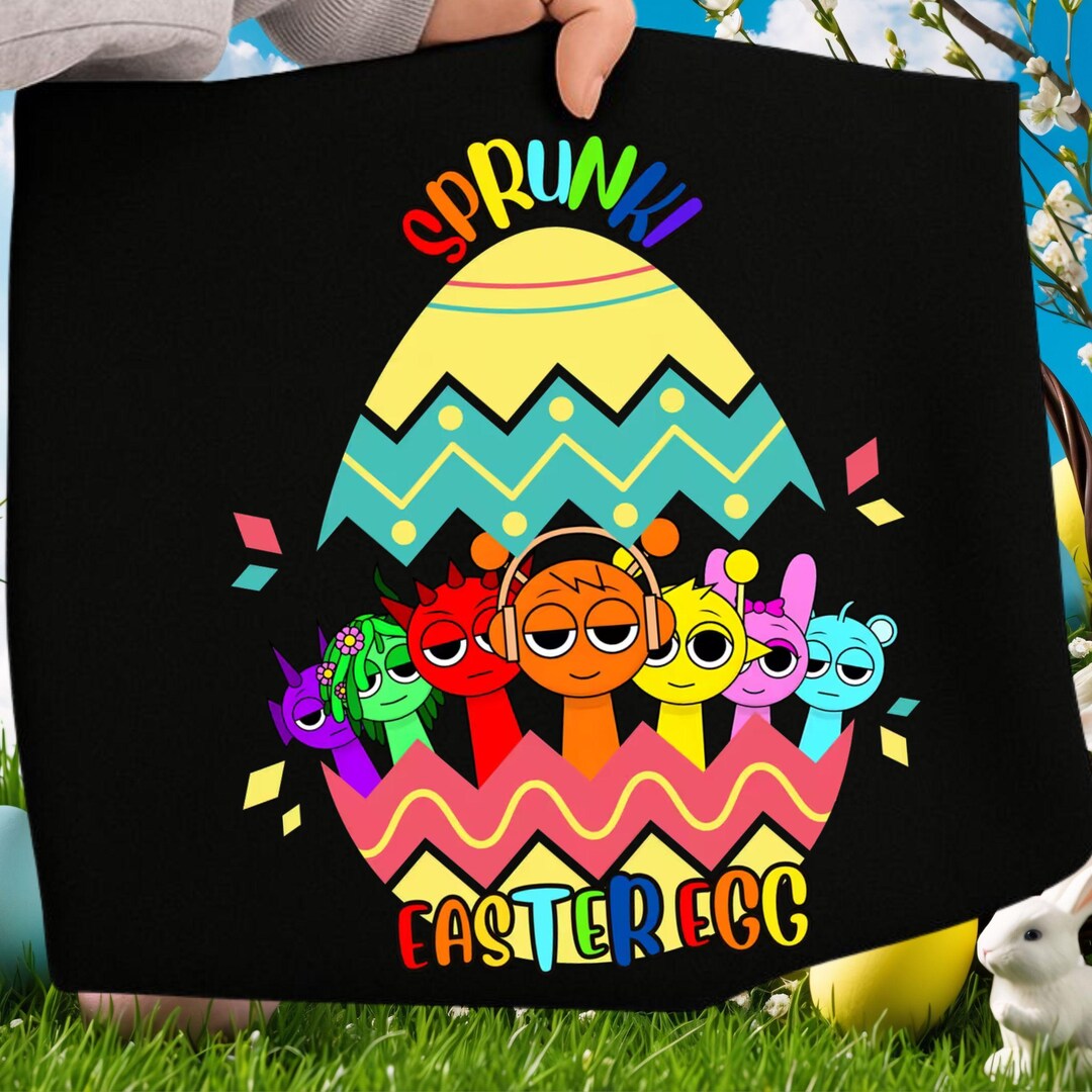 Sprunki Easter Shirt Design PNG, Sprunki Easter Egg, Sprunki Egg Hunt ...
