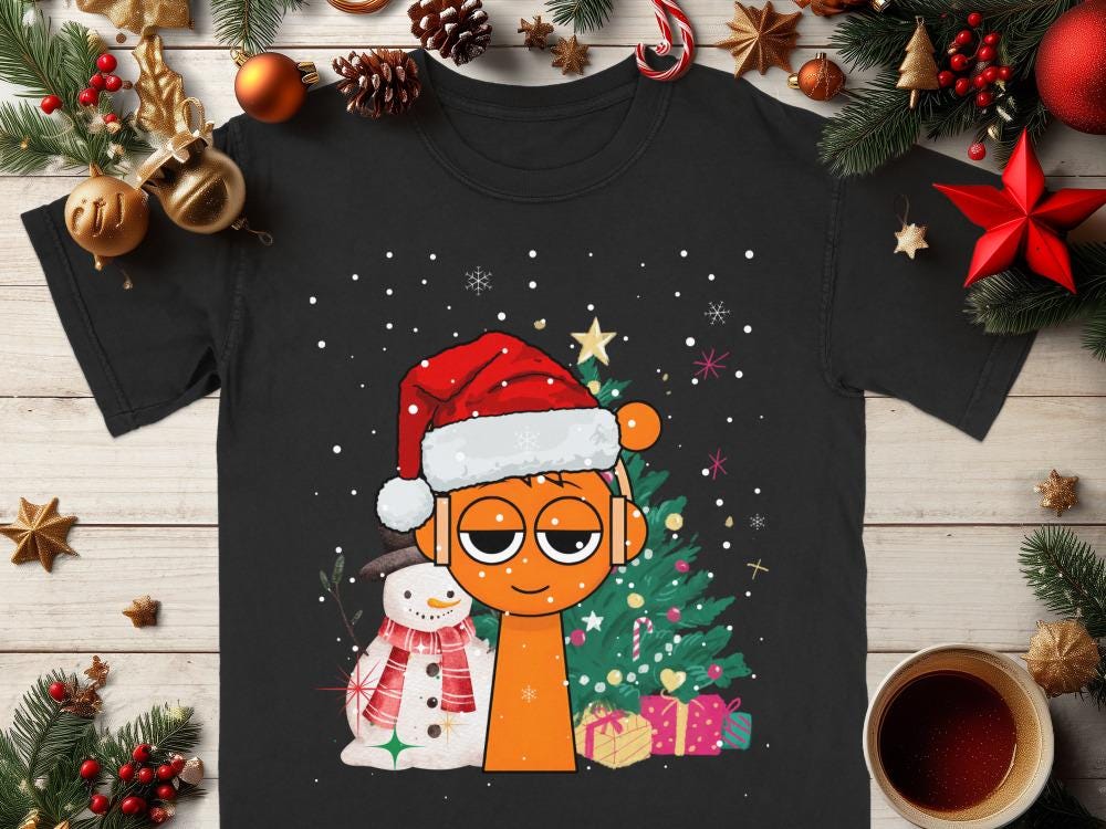 Christmas Sprunki Oren Santa Shirt Design PNG | Happy Chrismas Sprunki ...