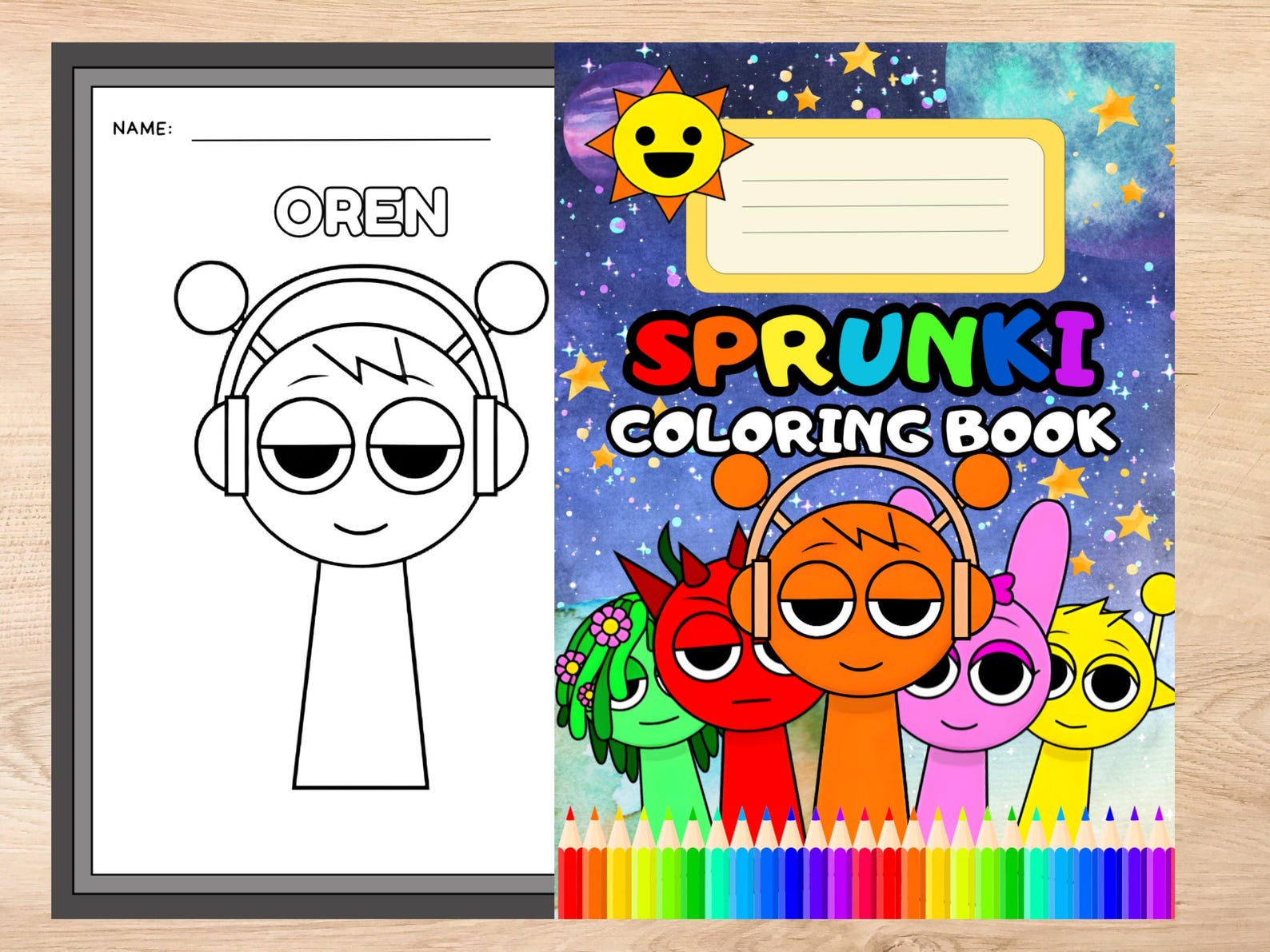 20 Sprunki Characters Printable Coloring Pages A4 Coloring Book Kids ...