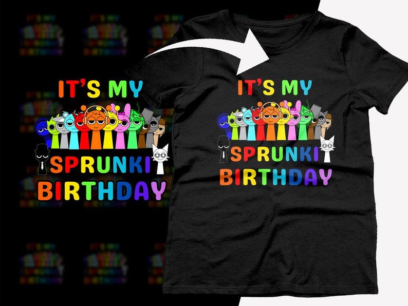 Sprunki Birthday Party PNG, Sprunki Birthday for Boys and Girls Design ...