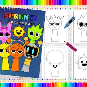 Sprunki Characters Coloring Book: Kids Printable Pages (PDF) - Etsy