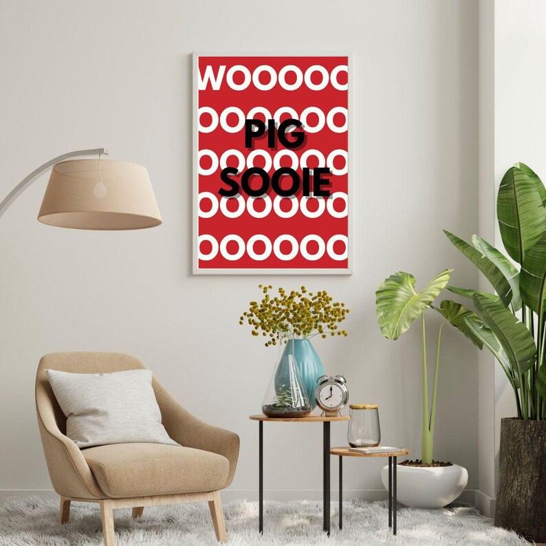 Wooo Pig Sooie Poster - Etsy