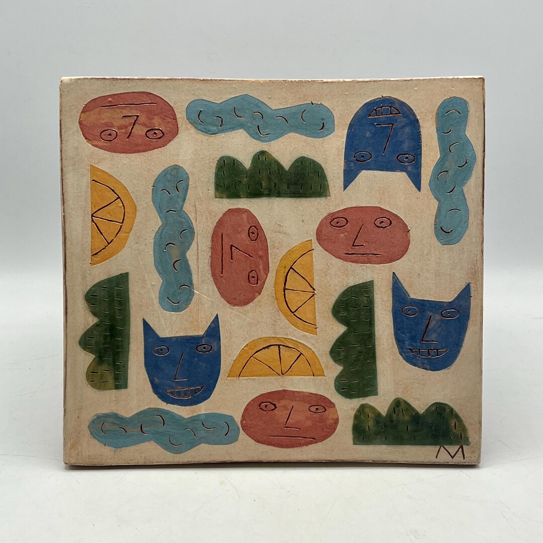 Clay Tablet Wall Art- Stencil Shapes - Etsy