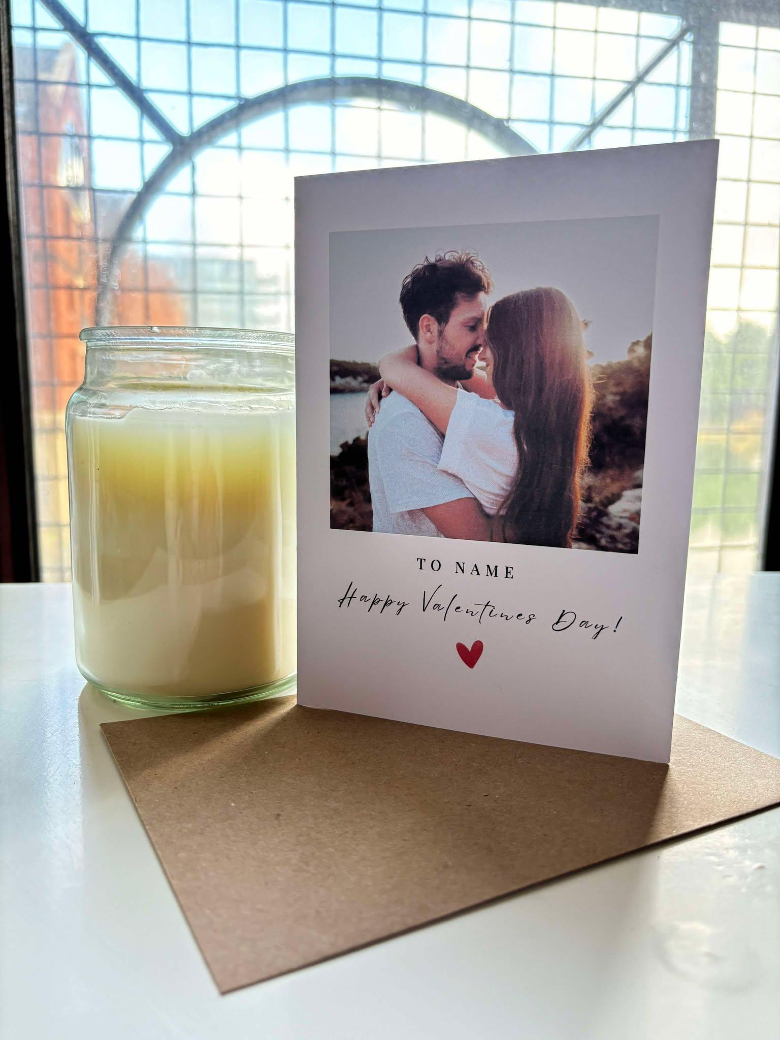 Personalised Photo and Name Valentines Day Custom Polaroid Card for You ...