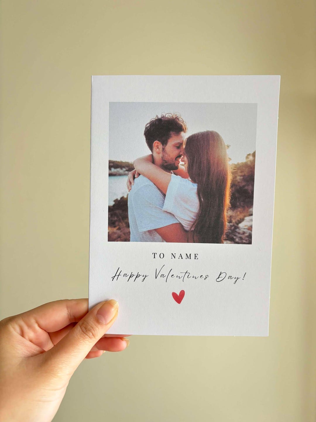Personalised Photo and Name Valentines Day Custom Polaroid Card for You ...