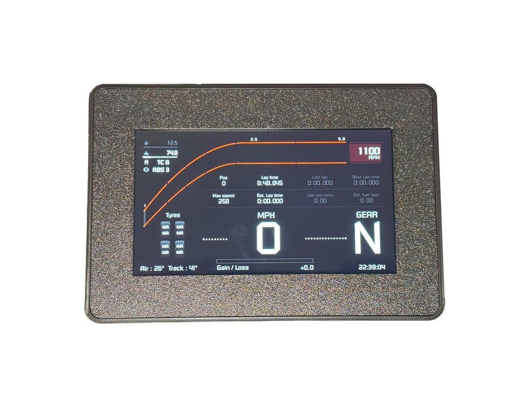 Sim Racing Dashboard/screen for Moza Wheel - 5 Inch | Xhem3d DS-5 Sim ...