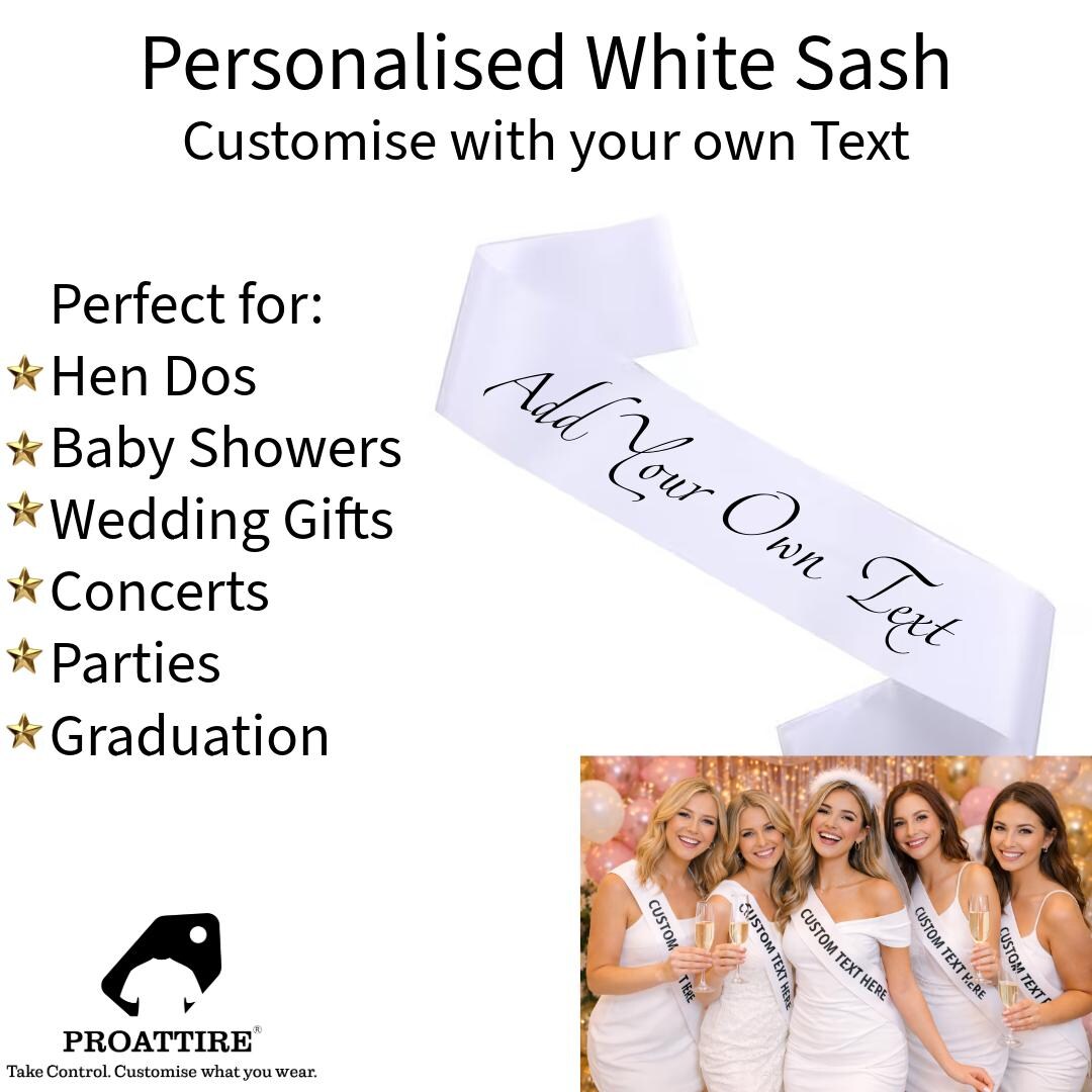 Custom Sash - Your Text Here - Personalised Sash - Baby Shower - Hen ...