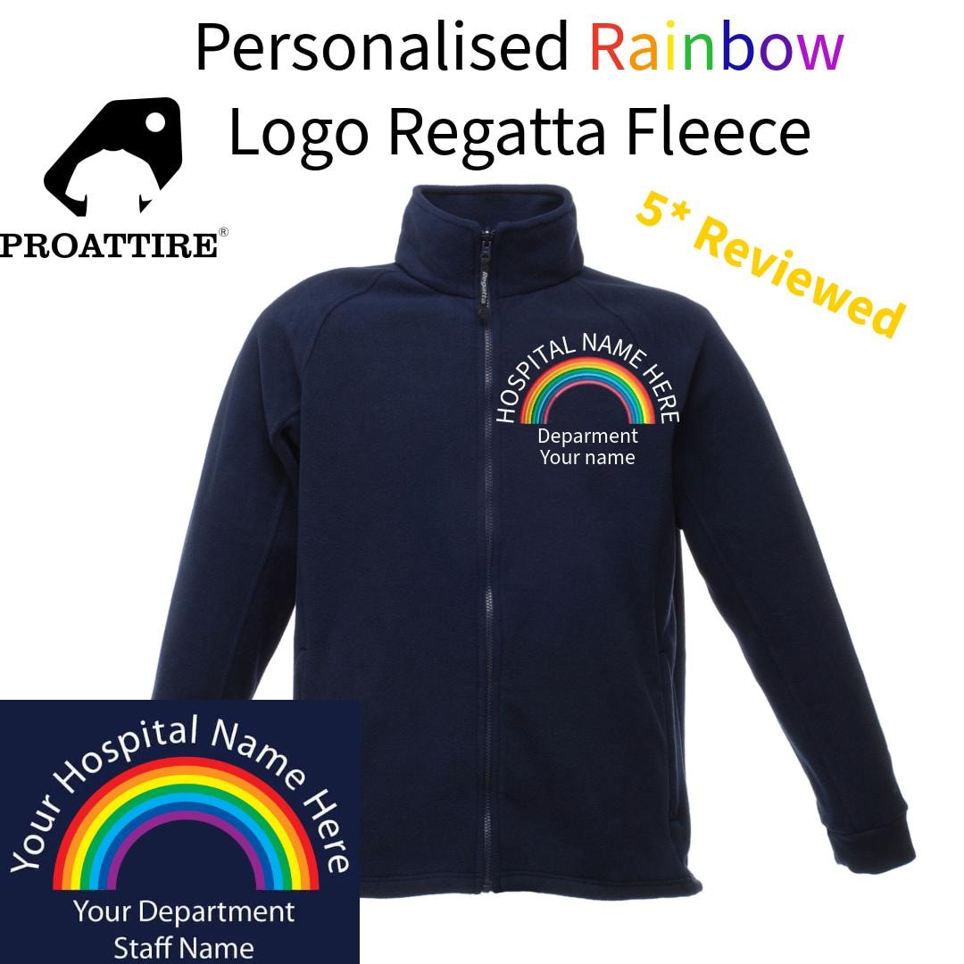 Rainbow Regatta Fleece Personalised | Custom Staff Uniform ...