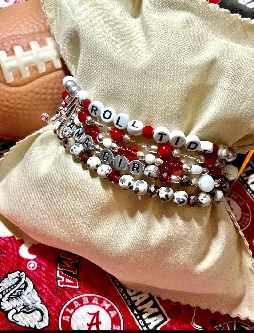 Roll Tide University of Alabama Stack Bracelets - Etsy
