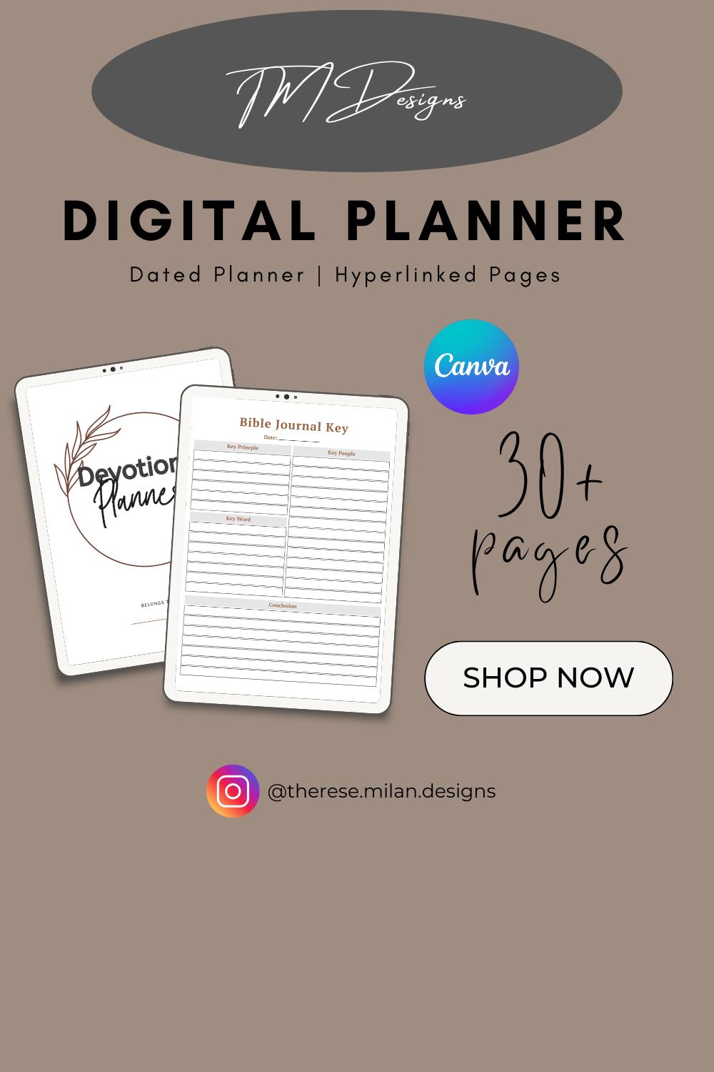 35-page Devotional Planner for Christians - Faith & Bible Journal With ...