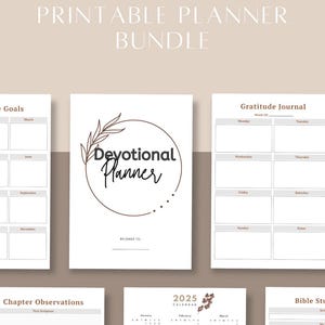 35-page Devotional Planner for Christians - Faith & Bible Journal With ...