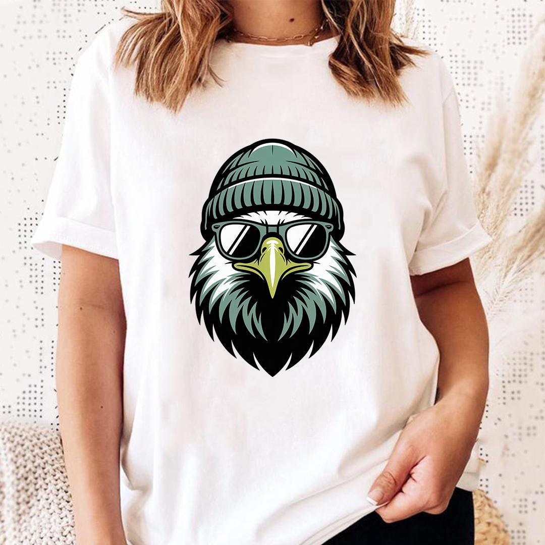 Seattle Eagle PNG Bundle, Cool Eagle Head PNG, Beanie Sunglasses Eagle ...