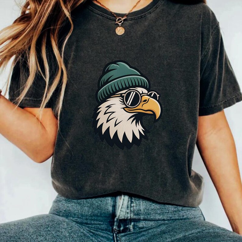 Seattle Eagle PNG Bundle, Cool Eagle Head PNG, Beanie Sunglasses Eagle ...
