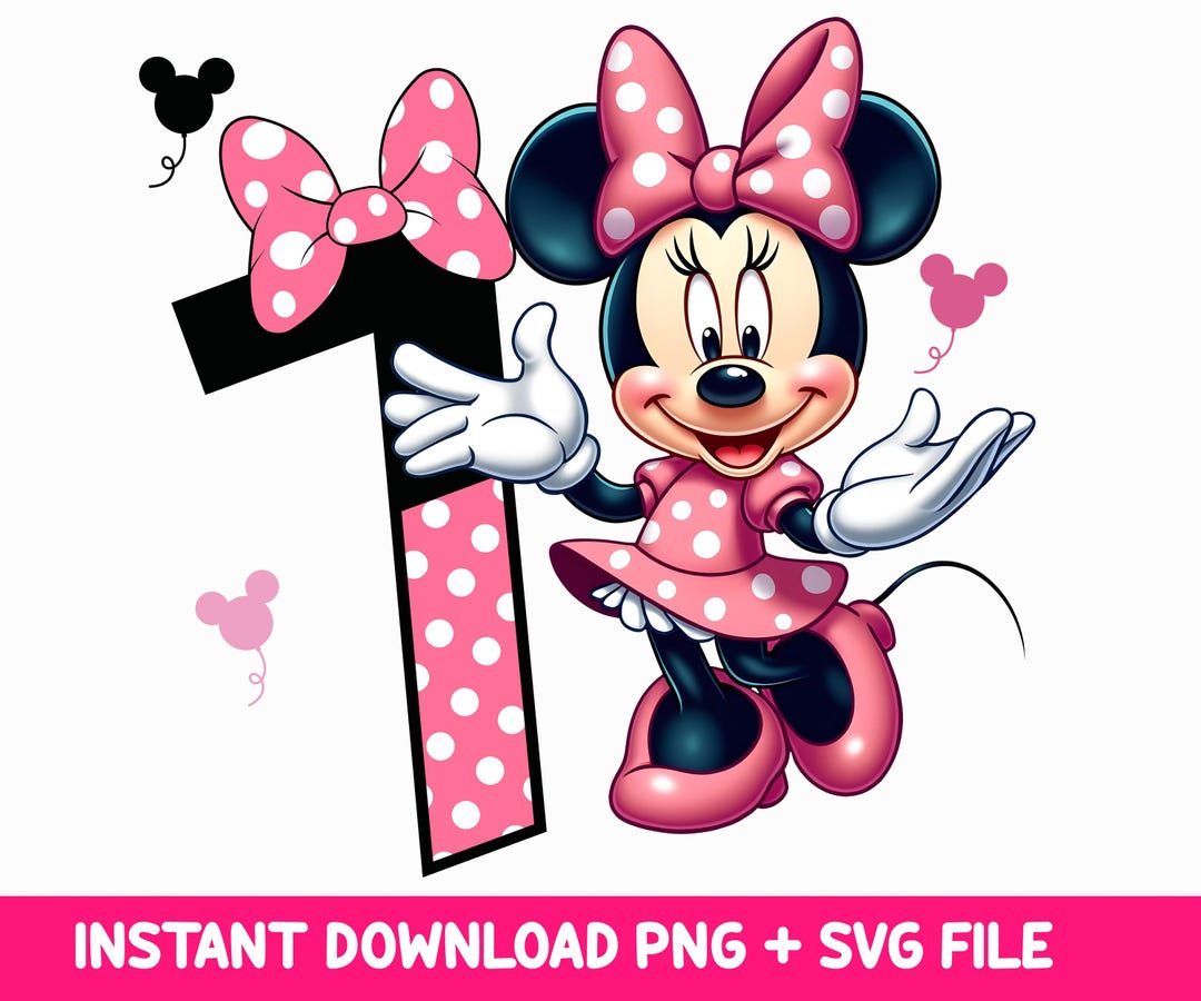 Minnie Mouse 7th Birthday Svg, 7 Years Old Birthday Cut Files for ...