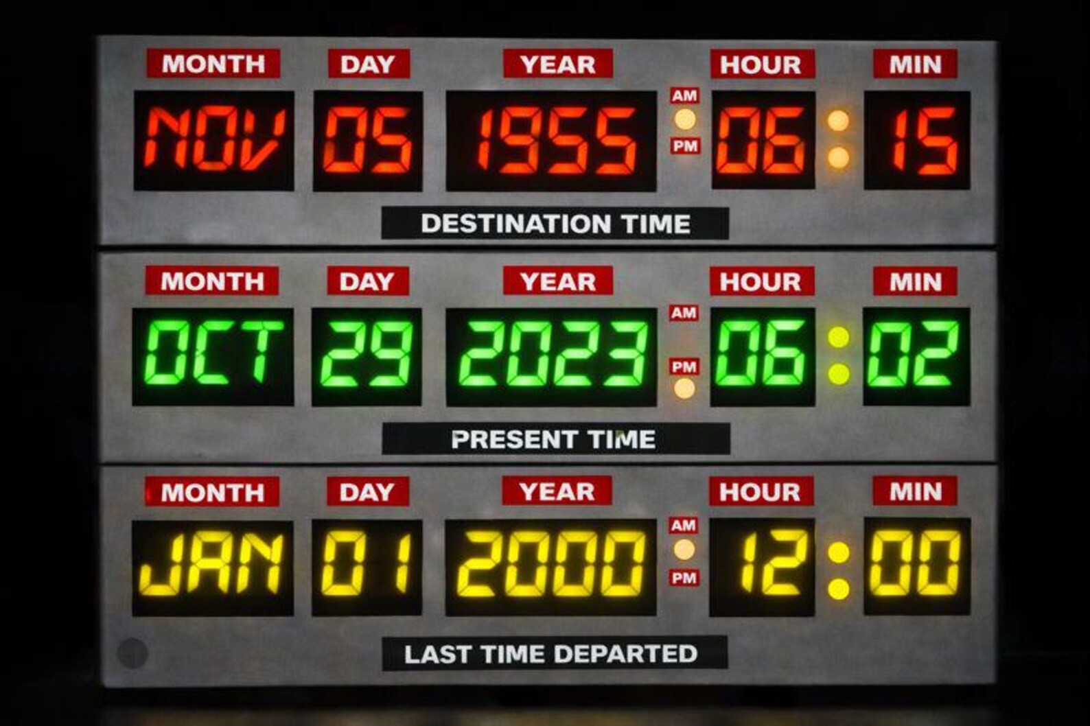 Back to the Future Delorean Time Circuit Lightbox - Customizable - Etsy