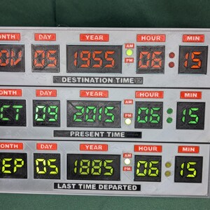 Back to the Future Delorean Time Circuit Lightbox - Customizable - Etsy