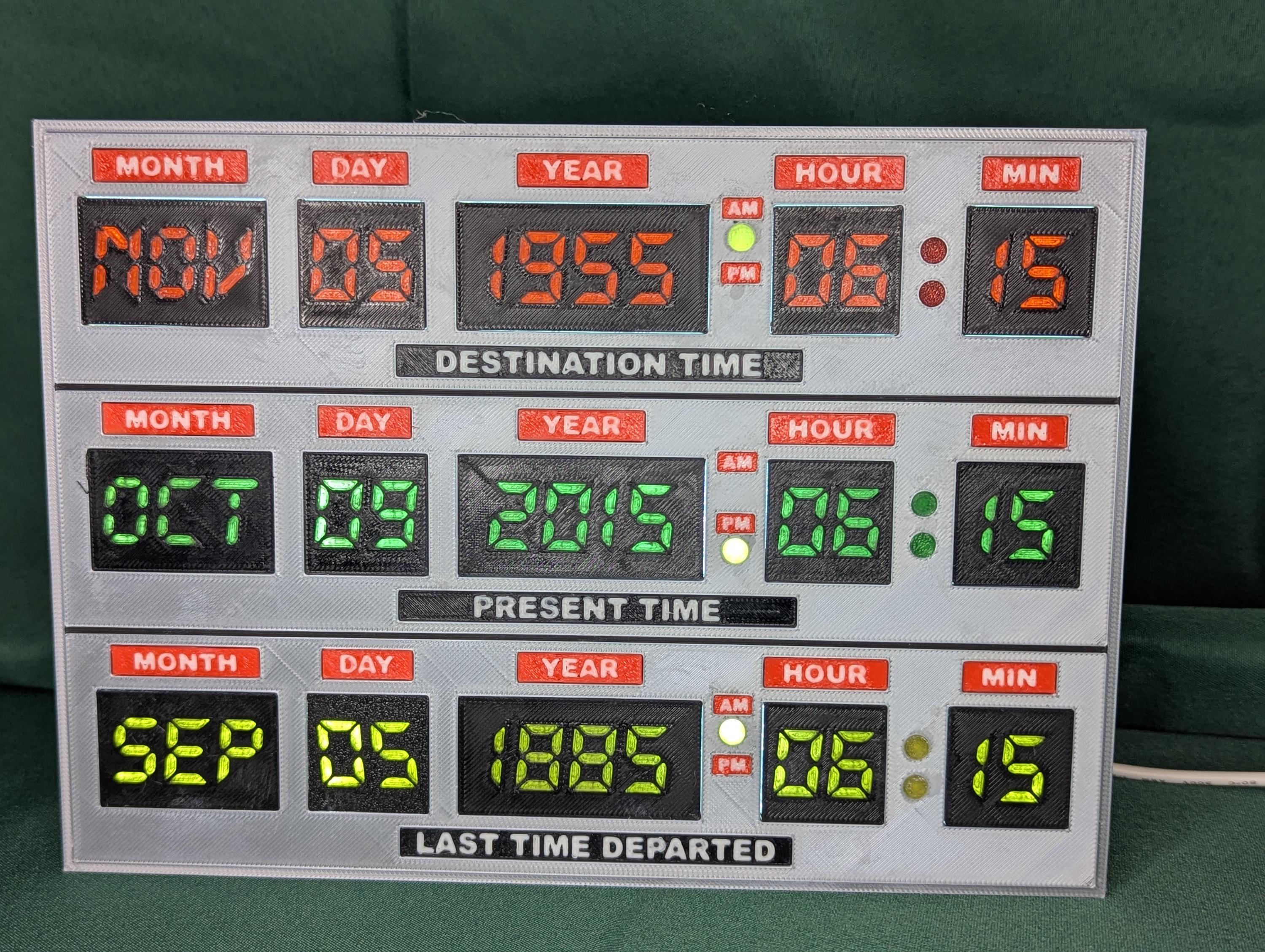 Back to the Future Delorean Time Circuit Lightbox - Customizable - Etsy