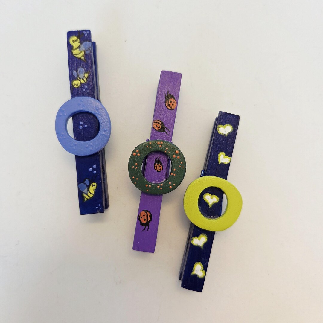 Magnet Clothespin Letter "o" Hand-painted - Etsy