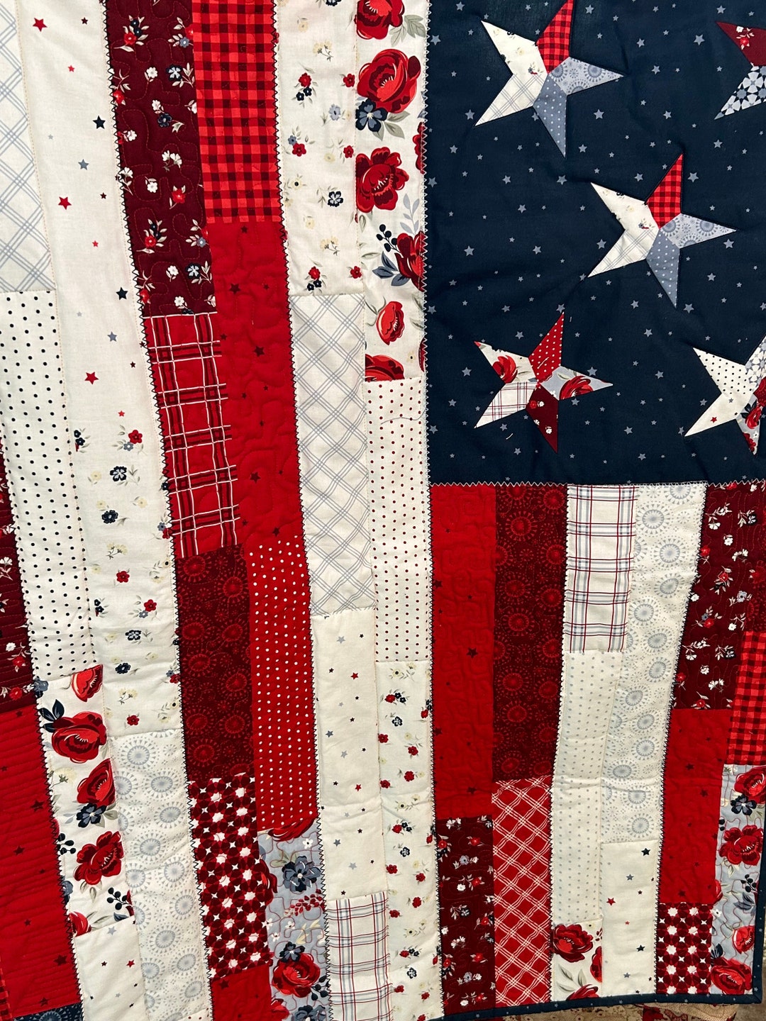 Patriotic Flag or Table Cover, 32x42, Quilted, Sleeve, Panel - Etsy
