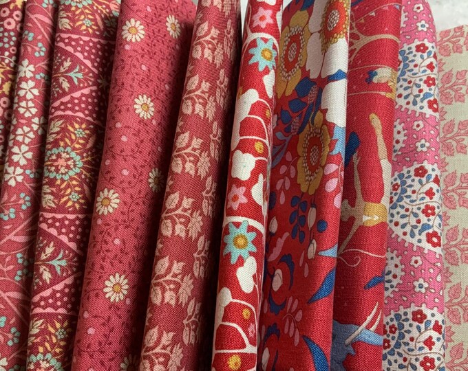 Tilda Red & Pink 10 Fat Qtr. Bundle, Brewer Sewing - Etsy
