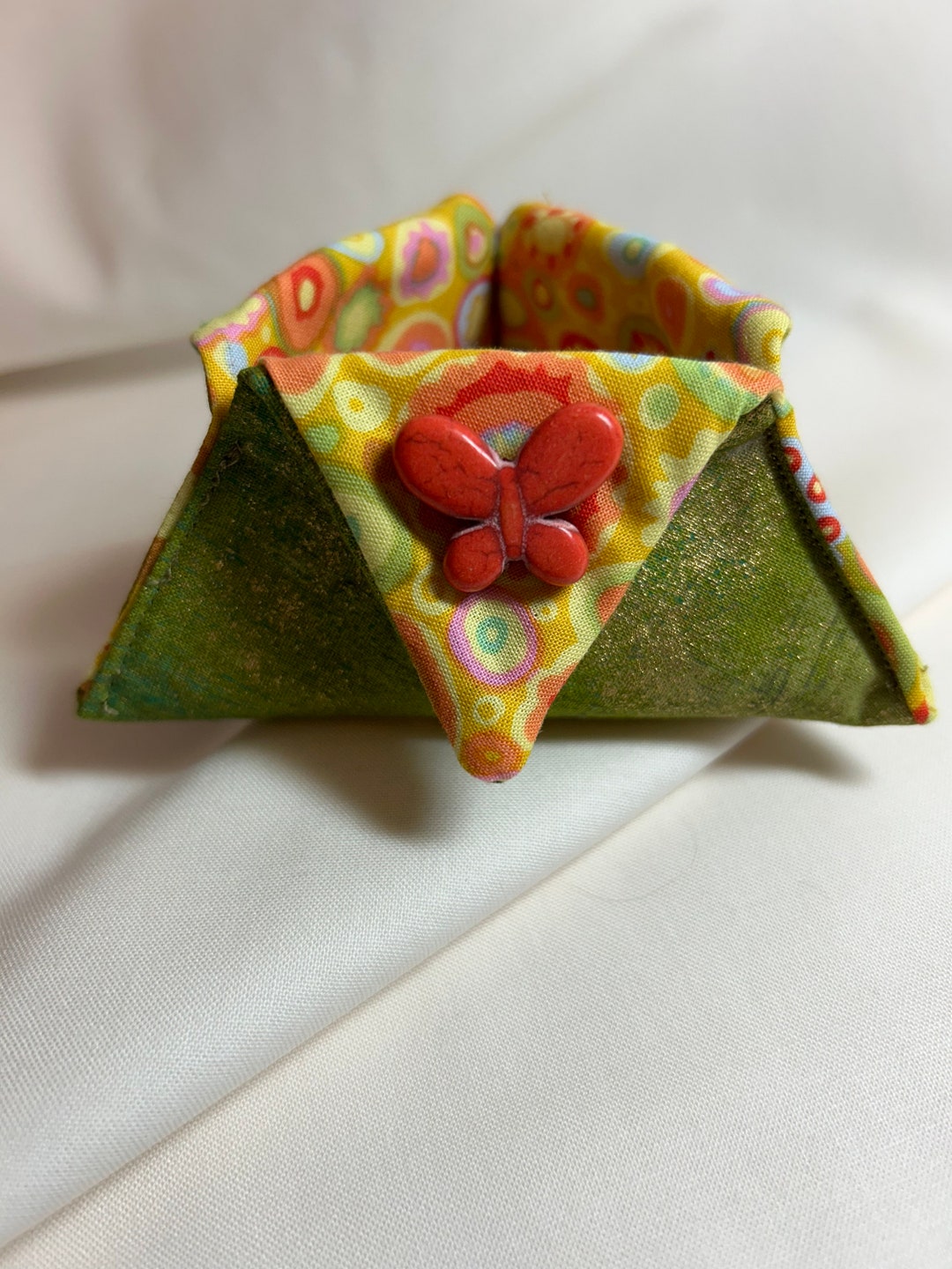 Fly Away, Triangle Bin/mini Thread Catcher, Compact, Handmade, Small ...