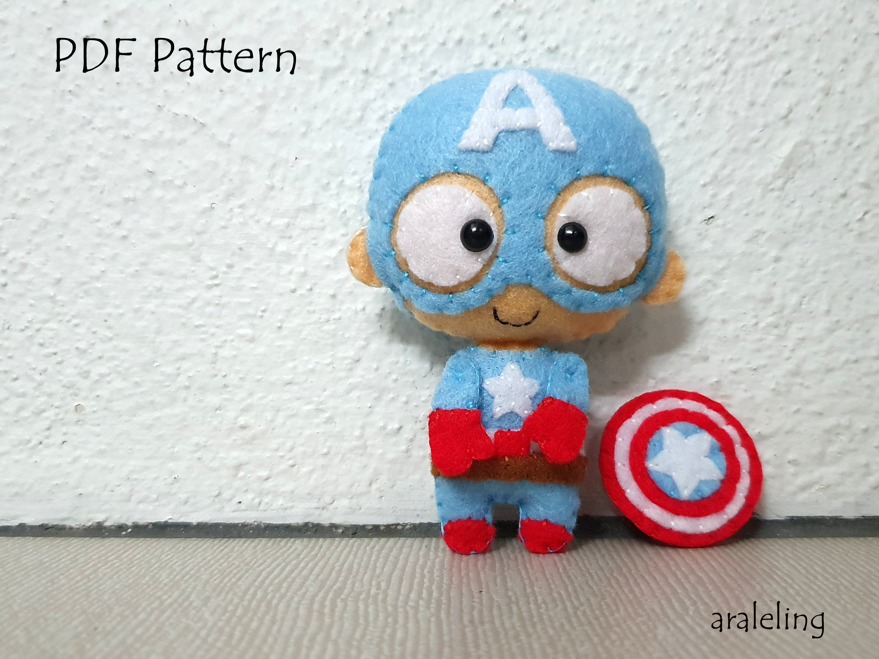 Captain America Plush PDF Pattern -instant Digital Download - Etsy