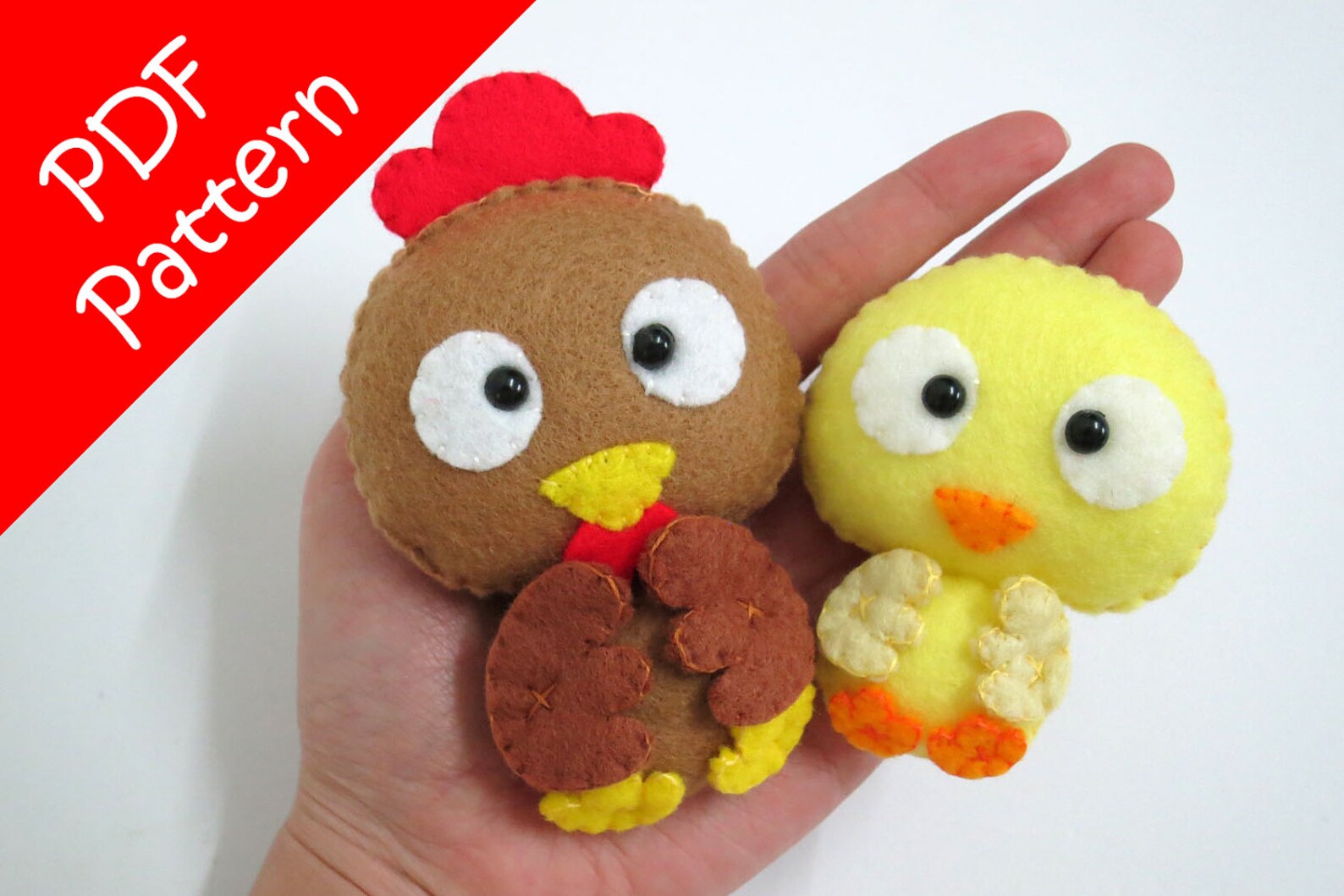 Chicken and Chick Plush PDF Pattern - Instant Digital Download - Etsy