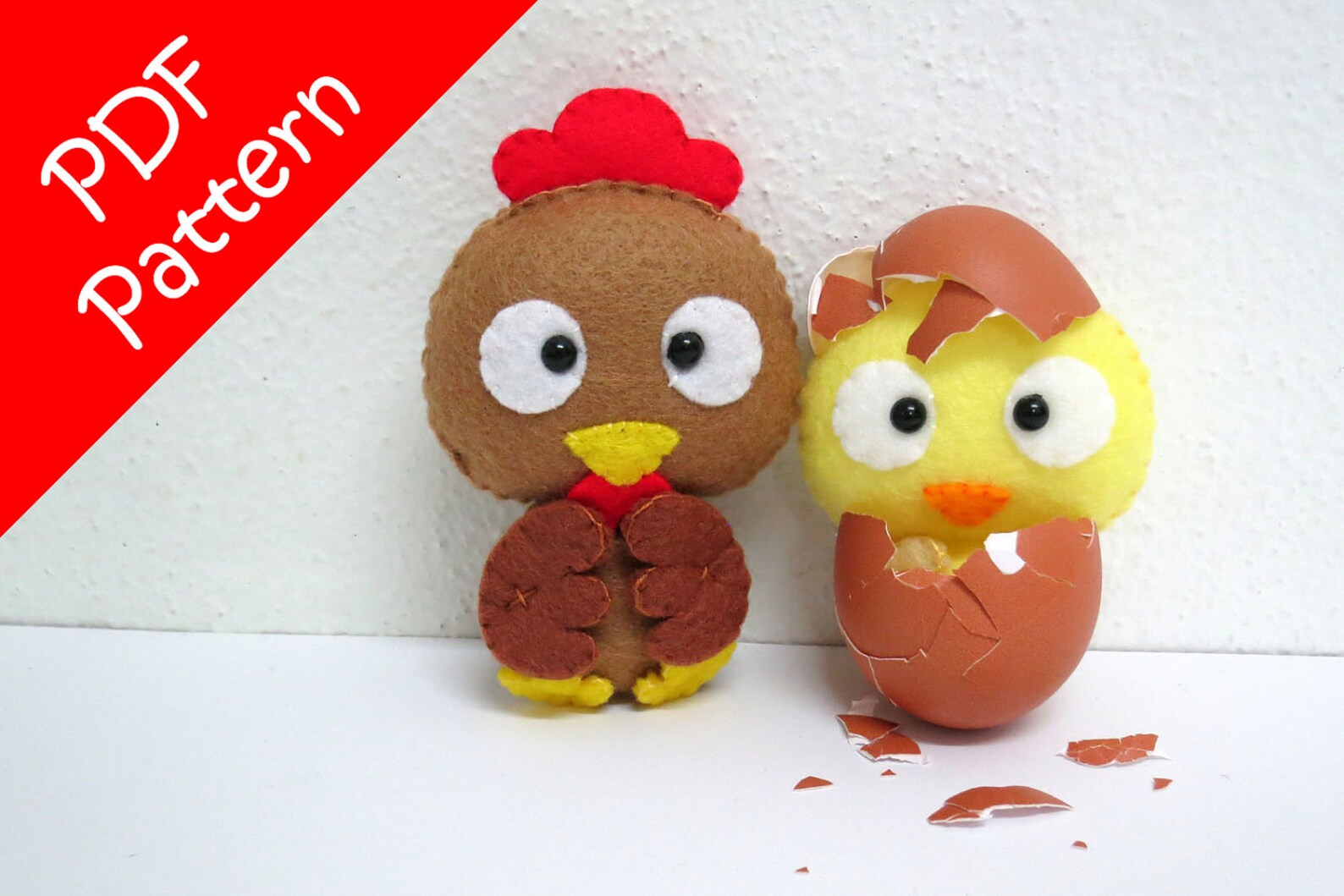 Chicken and Chick Plush PDF Pattern Instant Digital Download - Etsy