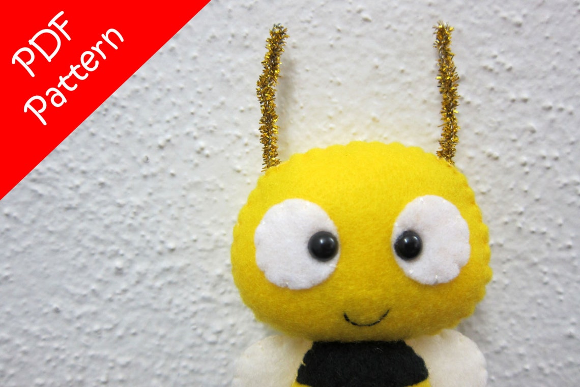 Bee Plush PDF Pattern -instant Digital Download - Etsy