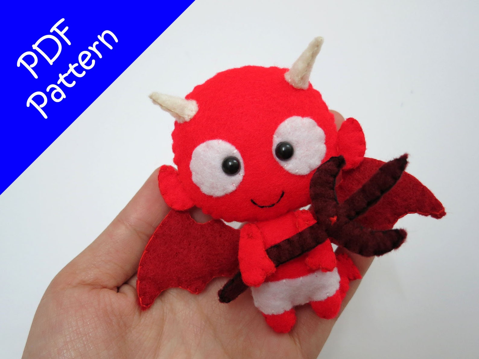 Red Devil Plush PDF Pattern -instant Digital Download - Etsy