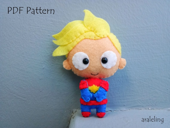 Captain Marvel Plush PDF Pattern instant Digital Download | Etsy