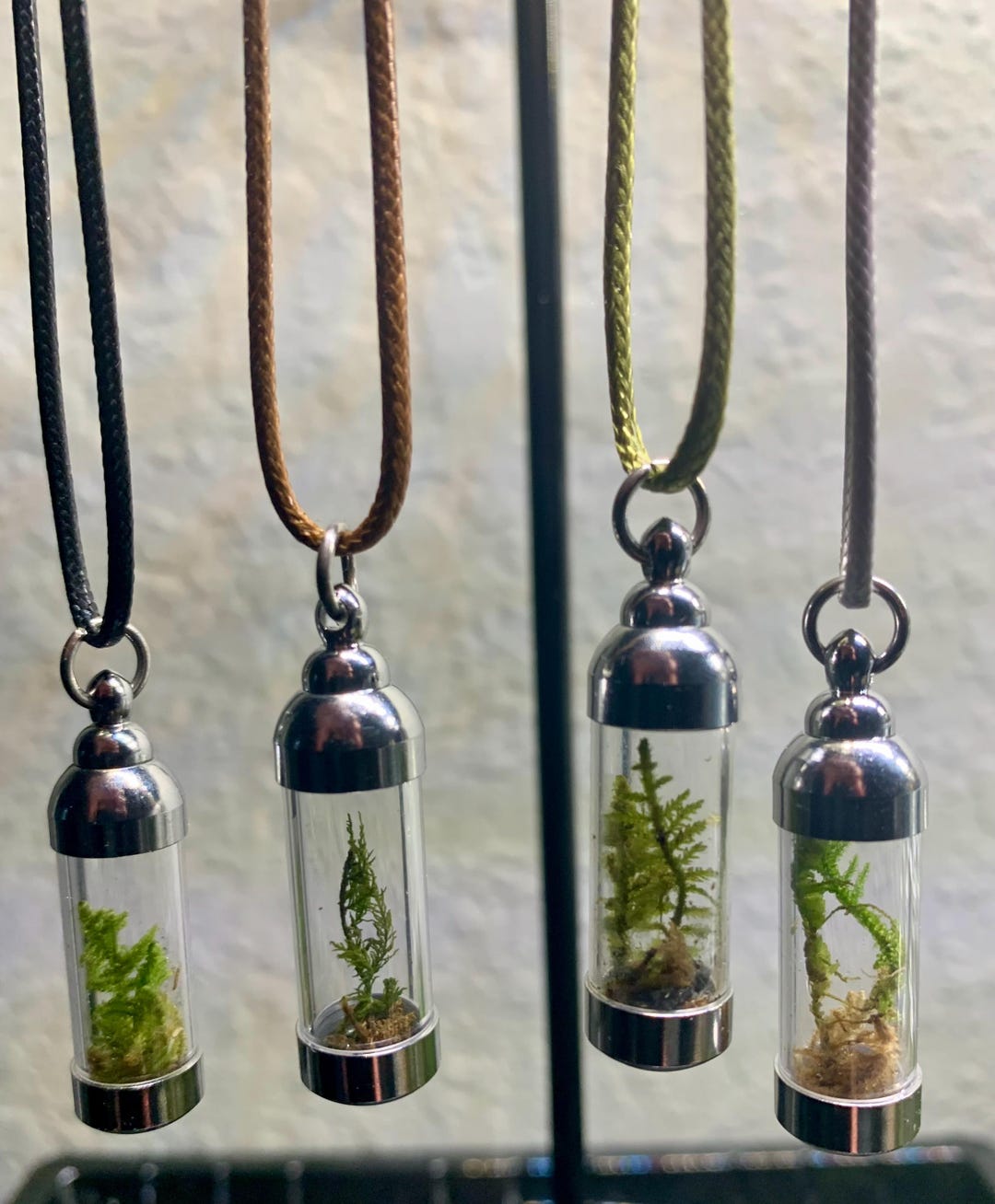 Live Moss Micro Terrarium Necklace: Nature Inspired Glass Pendant - Etsy