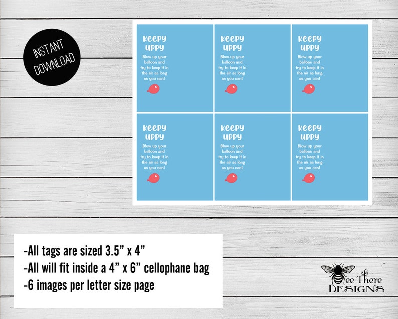 Bluey Keepy Uppy Party Favors Digital Download Only Etsy Canada