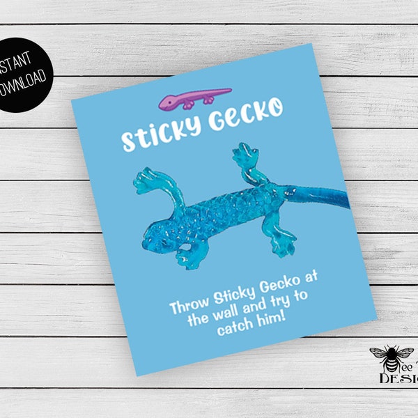 Bluey sticky gecko label - Etsy France