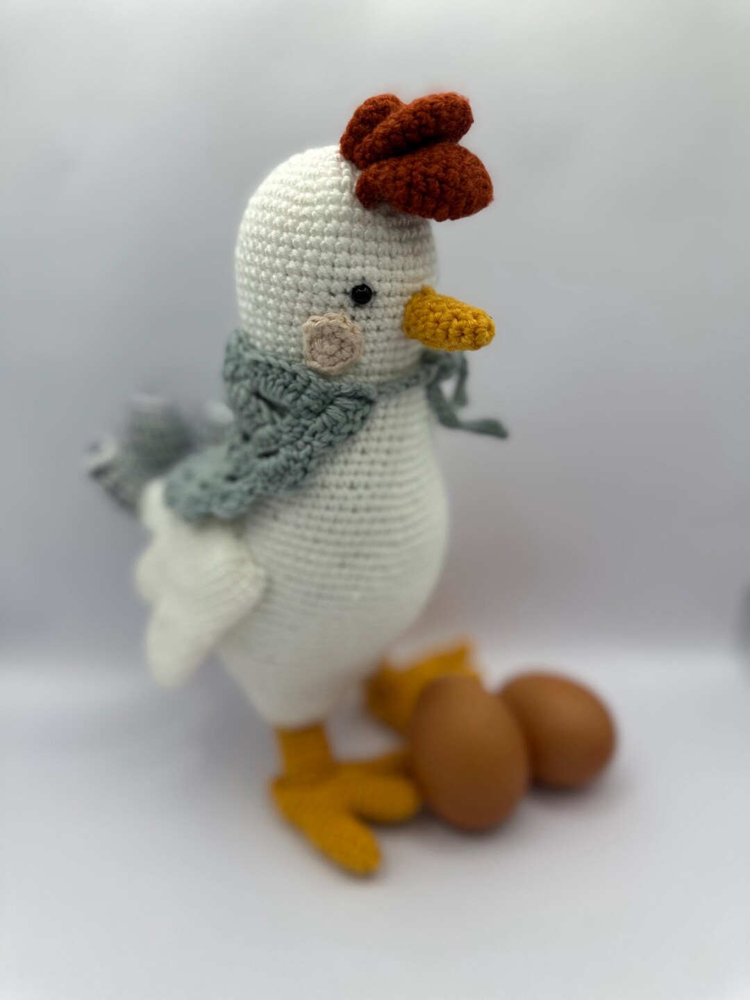 Handmade Crochet Chicken/hen,plush Toy,crocheted Animal Soft Toy,unique ...