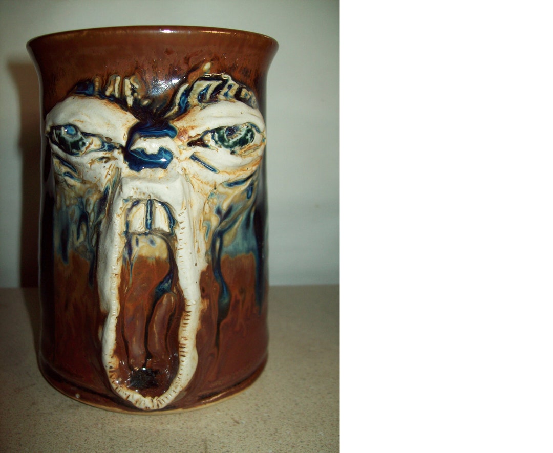 Screaming Face Large Coffee Mug 16oz Handmade Jmceramics - Etsy
