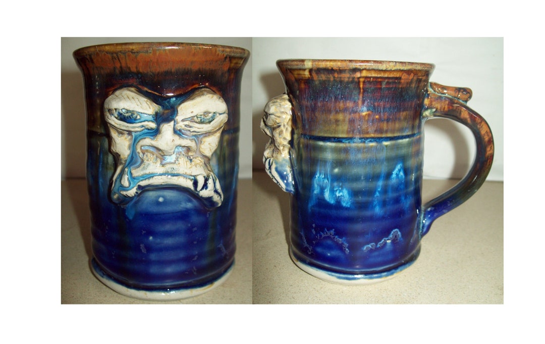 Troll Face Ceramic Mug 15 Oz Handmade Jmceramics - Etsy