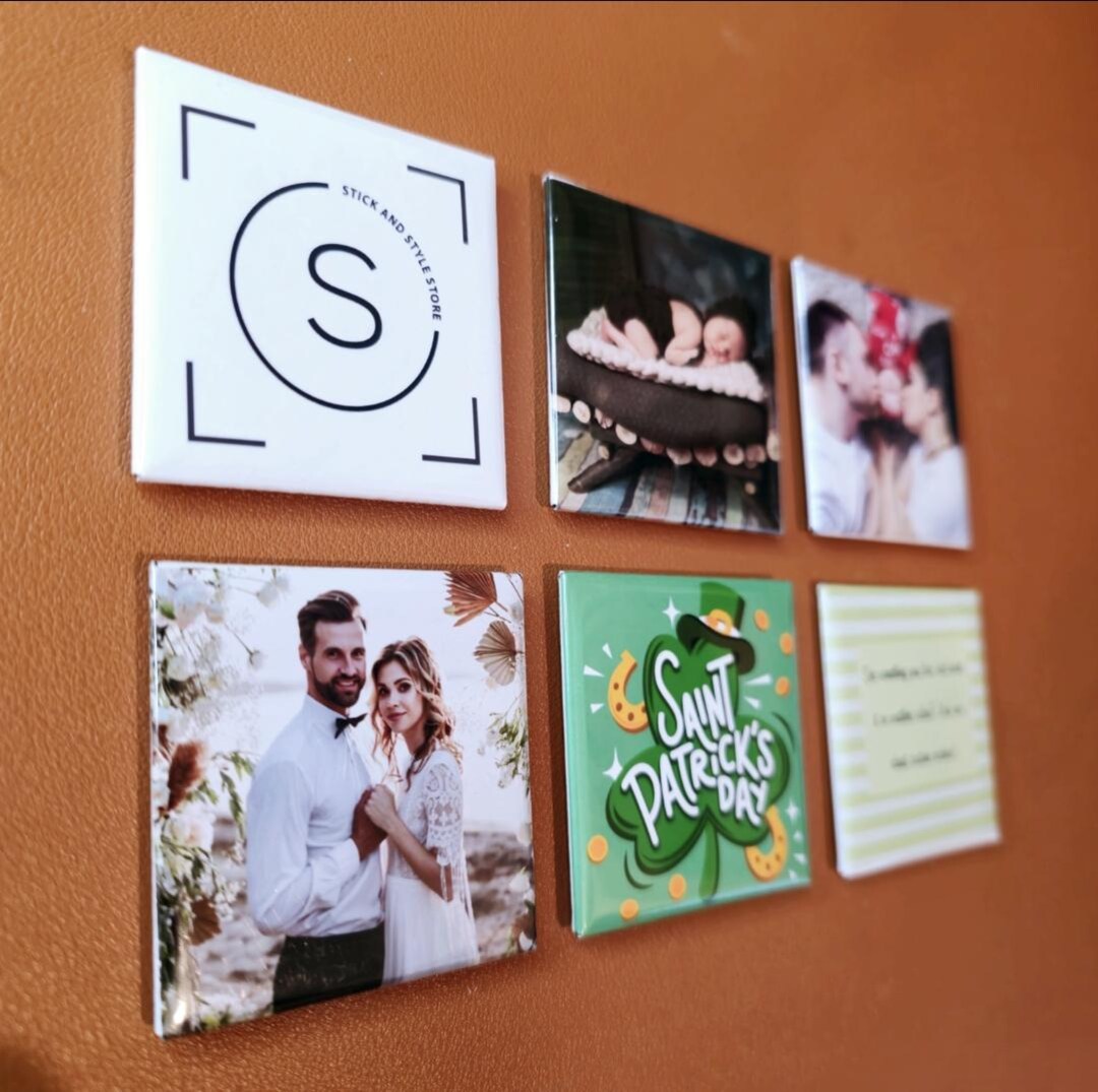 Custom 2x2 Photo Magnets – Personalized Fridge Décor, Save the Date ...